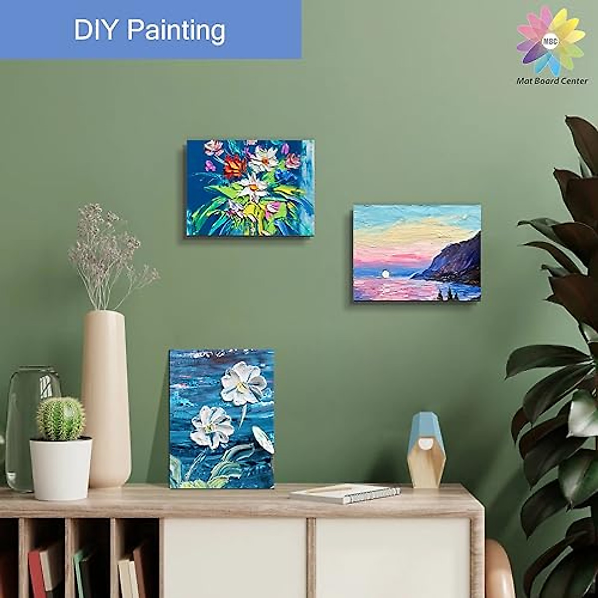 Mat Board Center, Pack of 25 Foam Boards (Black Color, 8x10 3/16")