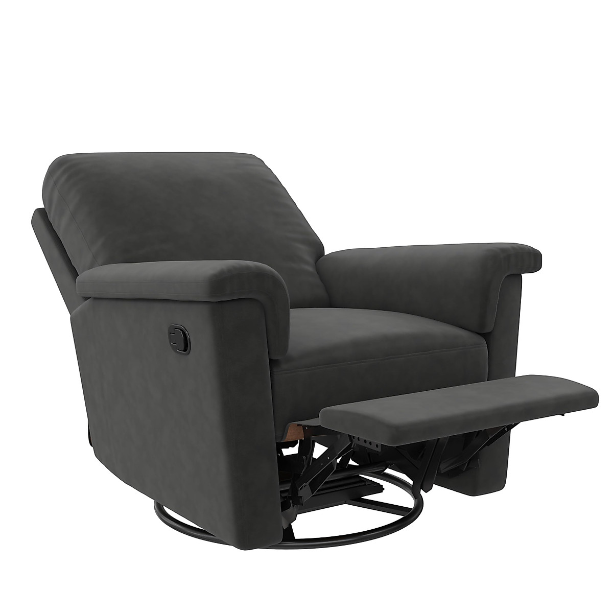 Baby Relax Terrin 3-in-1 Gliding Swivel Recliner Chair, Charcoal