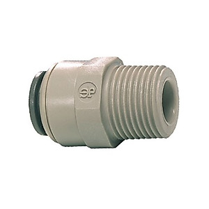 John Guest PI011604S Male Connector, 1/2" OD x 1/2" BSPT (Pack of 10)