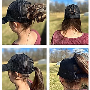 Silva lining designing Women's Ponytail hat, Women's hat, Leopard Print Baseball Cap, Women's Western Print hat (US, Alpha, One Size, Black ch(Milfin))