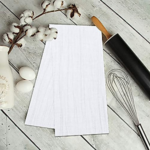 RUVANTI Flour Sack Towels 12 Pack 28"x28", Ring Spun 100% Cotton Flour Sack Dish Towels, Machine Washable, Absorbent Tea Towels - Flour Sack Kitchen Towels for Drying & Cleaning - White