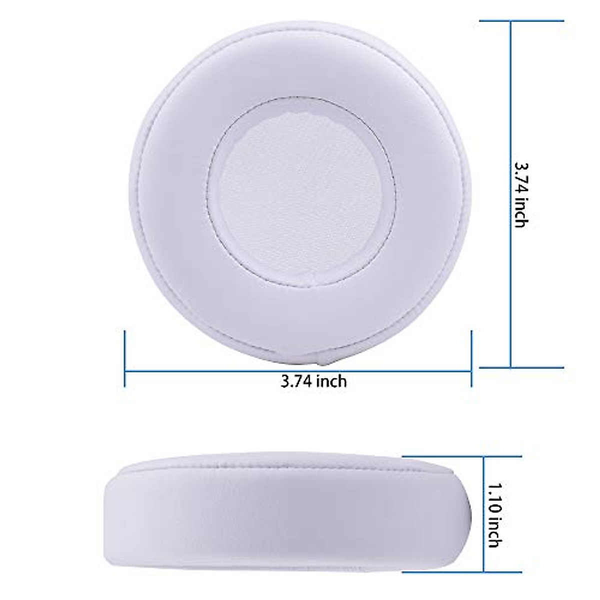 Toeasor Replacement Ear Earpads Ear Pad Ear Cushion Cover Repair Parts Compatible with Beats by Dr Dre Pro Detox Headphones(White)
