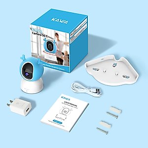 KAWA 720P Add-on Baby Camera, Compatible with S6 only, Video Baby Monitor with Camera and Audio, No WiFi, Loop Recording, 110° Wide Angle, 1000ft Range, 2X Zoom, 2-Way Audio S6-C (Monitor Not Include)