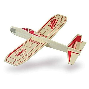 Big Game ~(6) JETFIRE Balsa Wood Airplane Glider GUILLOWS Jet Plane Model kit #30 New