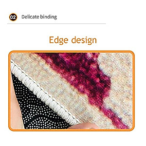 3D Rugs Optical Illusion Round Area Rug for Living Room Bedroom Doormat Decor Carpet Black & White Striped Floor Mat 100x100cm