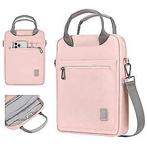Dadanism 9-11" Tablet Sleeve Carrying Bag with Shoulder Strap for iPad 10th Gen 10.9, iPad 9/8/7th Gen 10.2, iPad Air 11", iPad Pro 11 M4 M2 2024, iPad Air5/4 10.9, Galaxy Tab A9+ Plus 11"/S9 FE, Pink