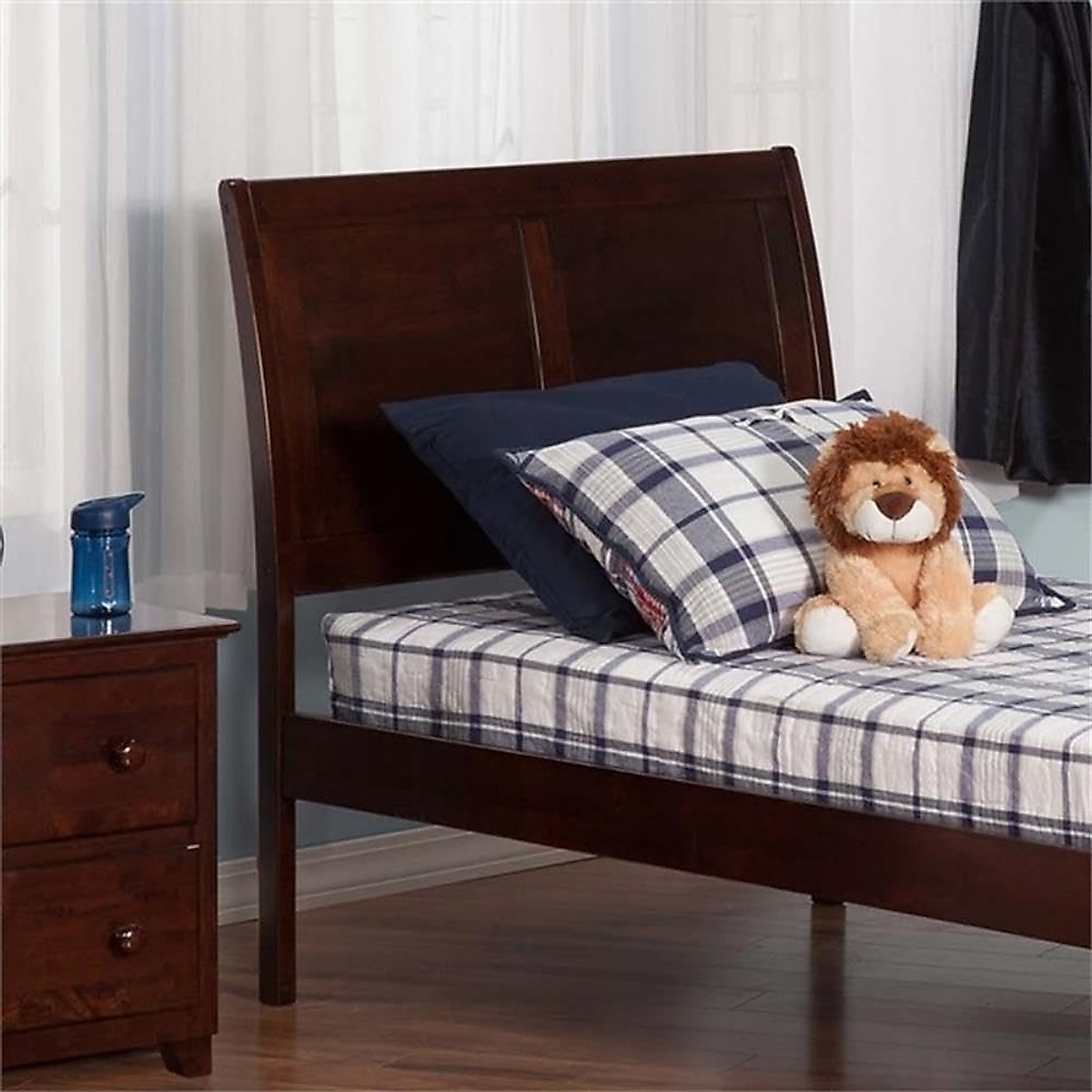 Leo & Lacey Twin Sleigh Headboard in Walnut