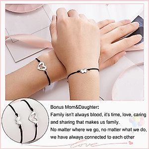 Tarsus Bonus Daughter Gifts, Bonus Mom Daughter Bracelets Stepdaughter Step Daughter Gifts from Stepmom Step Mom