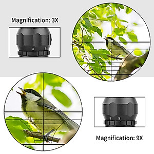 Beileshi 3-9x40 Optical Rifle Scopes with Rangefinder Reticle 20mm Mounts