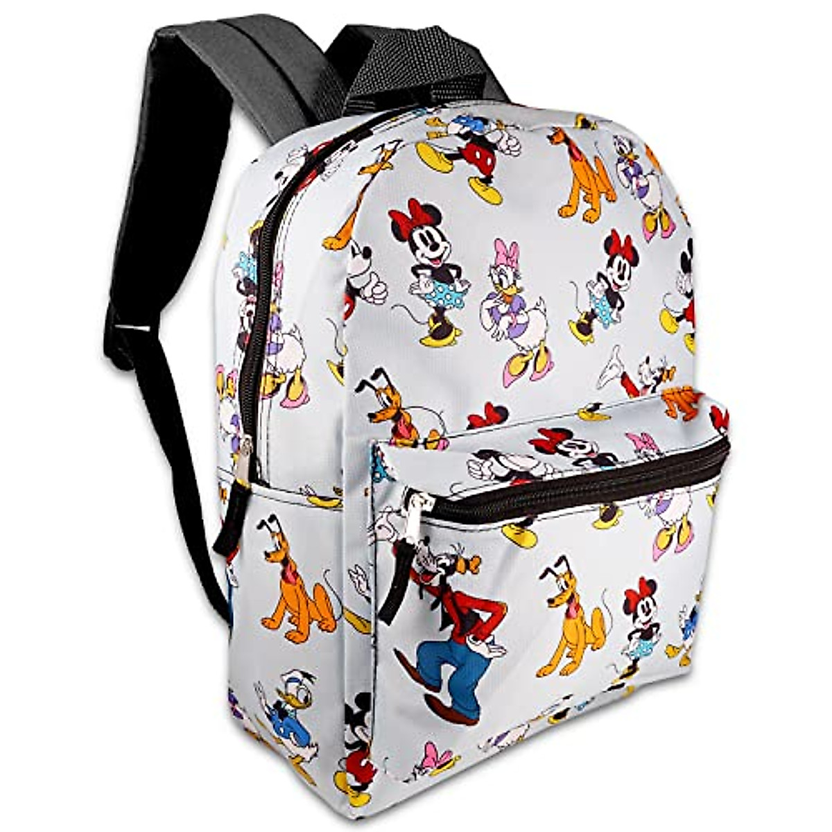 Mickey Mouse Backpack with Lunch Box for Boys 4-6 Set - Bundle with 16” Mickey and Friends Backpack, Mickey Lunch Box, Stickers, More | Disney Mickey Mouse School Backpack for Boys