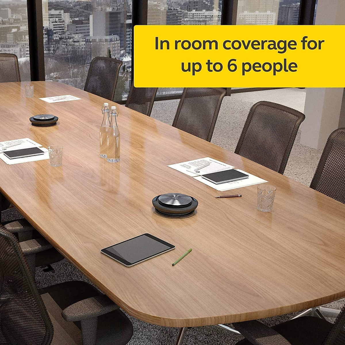 Jabra Bluetooth Speakerphone Speak 710 - Compatible with USB, Pc, Mac, Bluetooth Devices, Voice, Video Apps - Zoom, Skype, Teams Version, Set of 2 Speakers Bundle (Deluxe MS Bundle w/AC Charger)