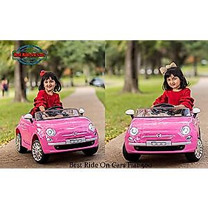 Best Ride On Cars Fiat 500 Push Car, Pink