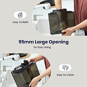 Rbioko Humidifiers for Large Room Bedroom (6.5L), Cool Mist Ultrasonic Vaporizer for Home Whole House Babies, Customized Humidity, Night Light, Whisper-Quiet (Black)