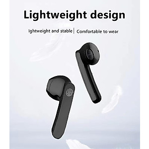 Wireless Earbuds, Bluetooth Headphones with Microphone, IPX7 Waterproof, 35H Playtime, High-Fidelity Stereo Earphones,with Wireless Charging Case, for iOS/Android,Running/Fitness/Work - Black