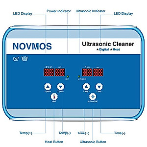 Ultrasonic Cleaner - NOVMOS 2L ultrasonic Jewelry Cleaner,ultrasonic Parts Cleaner,Sonic Cleaner with Digital Timer and Heater for Cleaning Denture,Jewelry,Carburetor,Lab,Dental Tool,Eyeglasses
