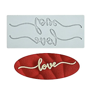 Love Silicone Lace Mold, Cake Mat, Fondant Impression Mats, Heart Pattern Lace Mat for Cake Decorating Valentine's Day (A_6.40x5.52x0.12inch)