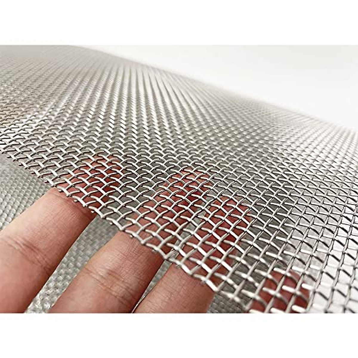 304 Stainless Steel Woven Wire 8 Mesh - 12"X24" (30cmX60cm) Garden Fence BBQ Wire Mesh Window Screen Mesh 2 Pcs
