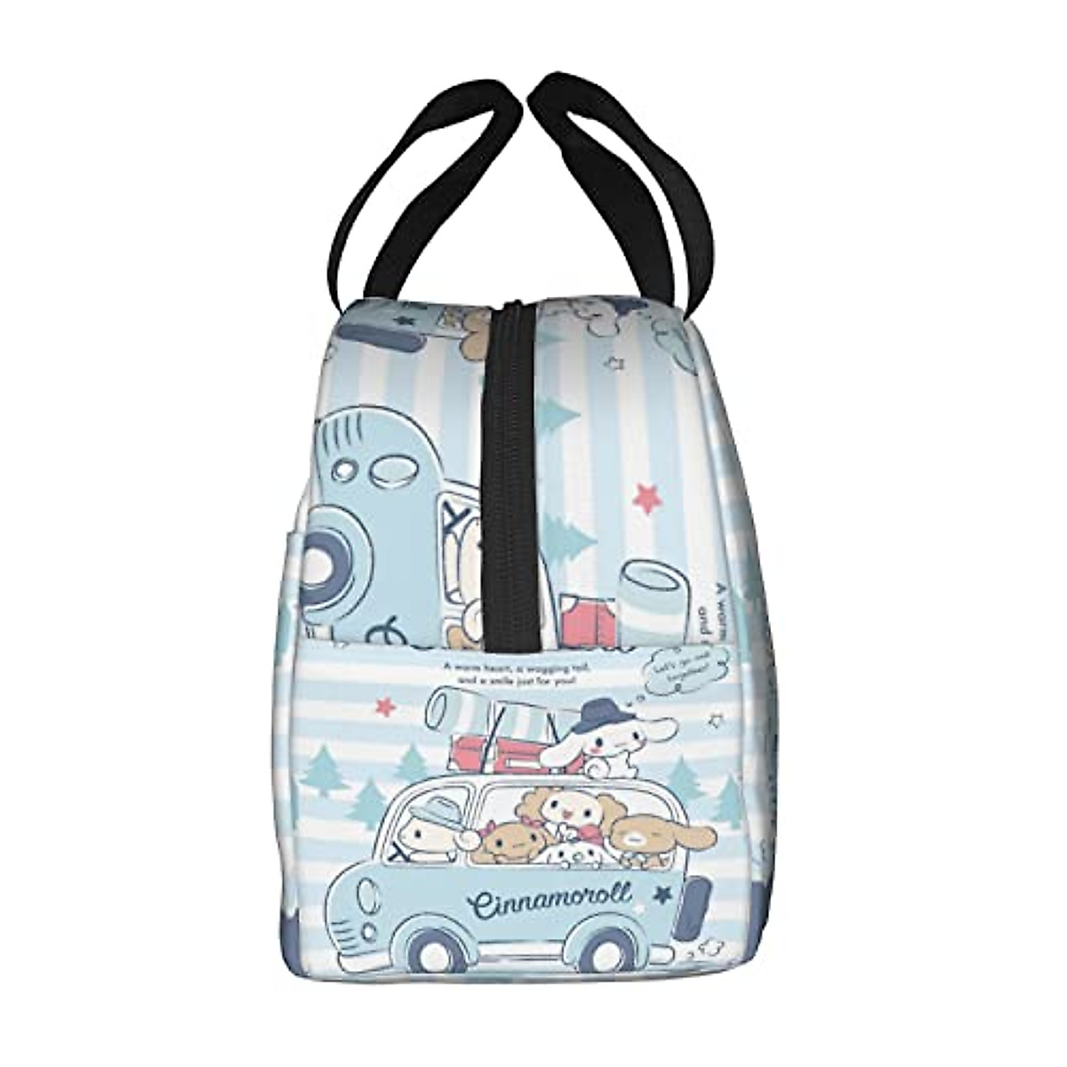 BAMUTECH Insulated Lunch Box Lunch Bags - Portable & Spacious Reusable Adults Tote Bag For Women,Men,Boys,Girls, Blue, 8.5in x 8in x 5in