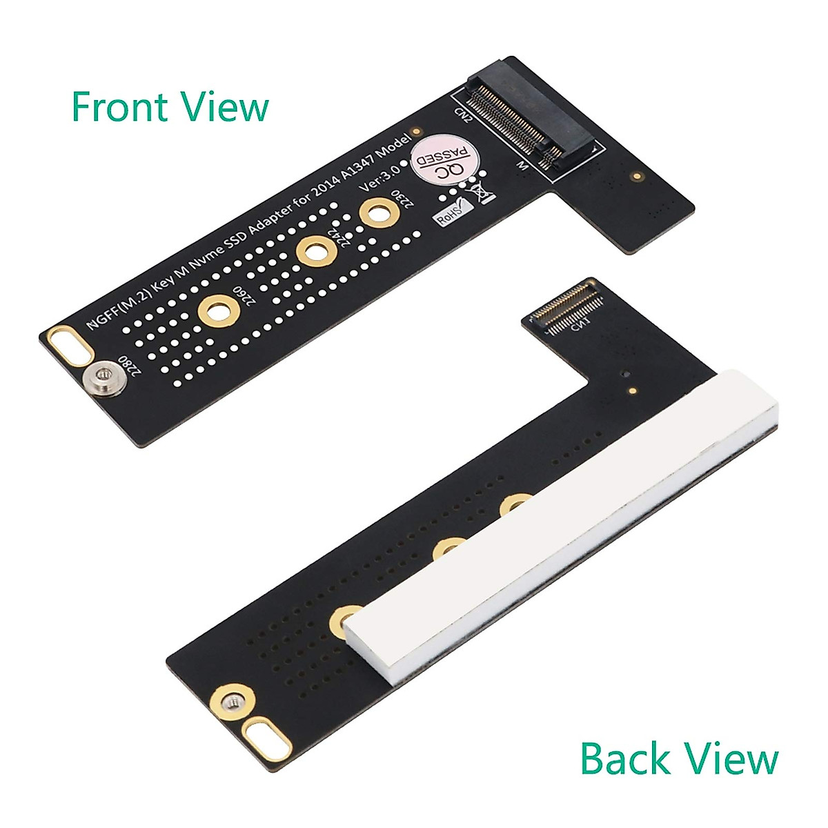 M.2 NGFF MKey NVME SSD Converter Card Adapter Module for OS Mini A1347 Model 2014, M.2 NGFF MKey NVME SSD Adapter Support Easy Installation