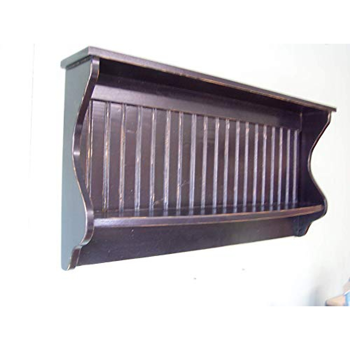 Plate Holder/Primitive Home Decor/Plate And Platter Display/Bowl Rack with Shelf