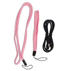 BOTEGRA Kids Camera, Portable Dual Front Rear Lens Smart Filter Sticker Children Digital Video Camera with Hand Strap Lanyard for Traveling(Pink)