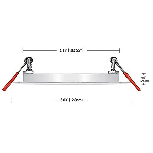Globe Electric 91119 4" Ultra Slim LED Integrated Recessed Lighting Kit 4-Pack, 9 Watts, Energy Star, IC Rated, Dimmable, Wet Rated, White, 4.25" Hole Size, LED Recessed Lighting, Bathroom Lights