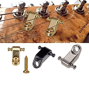 Electric Guitar String Retainers Tree Standard Roller String Guides Pack of 2pcs (Chrome)
