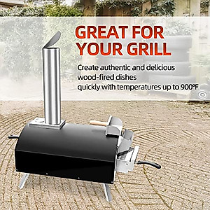 Naimci portable stainless steel pizza oven,Wood Fired Pizza Oven for Outside,Insulated, Refractory Dome Home Pizza Ovens, Ideal For Any Outdoor Kitchen,Versatile Pizza Cooker, Grill