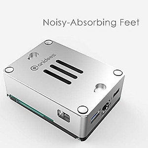 anidees Aluminum case with top lid for Google Coral Dev Board – Silver (AI-G-SG)