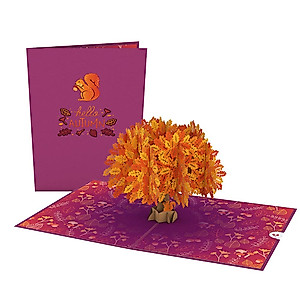 Lovepop Oak Tree Pop Up Card, 5x7-3D Greeting Card, Fall Birthday Cards for Mom, Wife or Friend, Autumn Pop Up Cards, Thanksgiving Greeting Cards