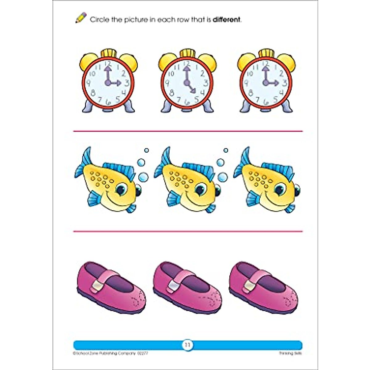 School Zone - Thinking Skills Workbook - 64 Pages, Ages 3 to 5, Preschool to Kindergarten, Problem-Solving, Logic & Reasoning Puzzles, and More (School Zone Get Ready!™ Book Series)