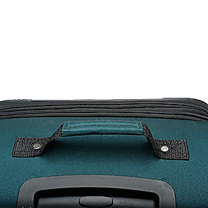 U.S. Traveler Aviron Bay Expandable Softside Luggage with Spinner Wheels, Teal, Carry-on 22-Inch