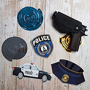 25 Pieces Police Party Hanging Swirls Police Party Supplies Birthday Party Decor Graduation Party Decor Hanging Decor Spirals and Swirls for Party