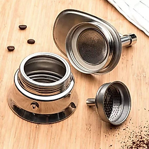 Cryfokt Single Spout Stovetop Moka Pot, Portable Moka Coffee Maker Stainless Steel Moka Pot Induction Classic Espresso Stovetop Maker for Stove at Home or Camping,Enjoy Delicious Coffee(200ml)