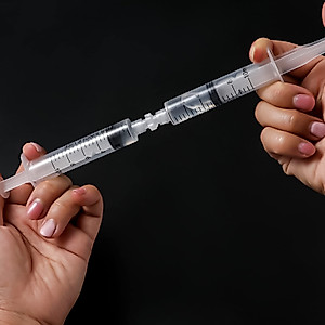 AIEX 30pcs Syringe Adapter, Female Luer Syringe to Syringe Transfer Joint Lock Connector to Syringe Coupler Adapter Lock Connector Kit