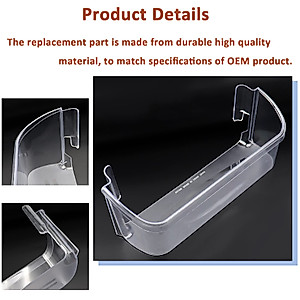 240323002 Refrigerator Door Bin Shelf Compatible with Frigidaire or Electrolux, Bottom Shelves, Clear, Replaces PS429725, AH429725, AP2115742，Single