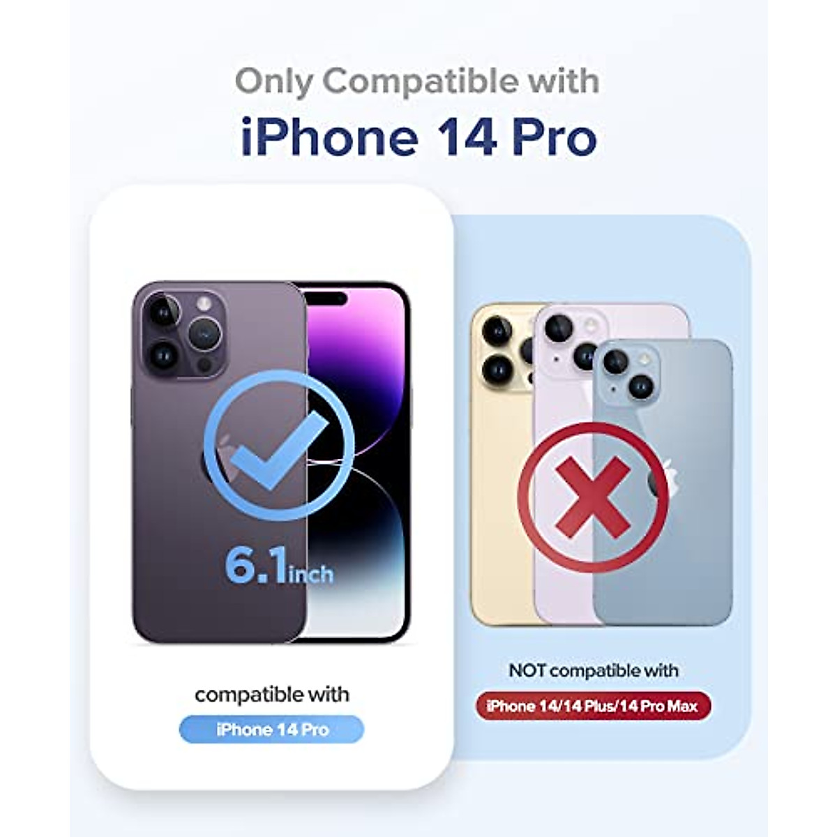 BERFY for iPhone 14 Pro Case Glitter Clear, with 2X Screen Protector + 2X Camera Lens Protector, [Non-Yellowing] [Military Grade Protection] Cute Bling Shockproof Phone Case 6.1 Inch, Shiny Clear