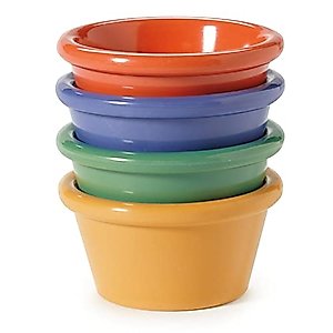G.E.T. Enterprises Mix Pack of 4 Mardi Gras Colors 2 oz. Ramekin, Break Resistant Dishwasher Safe Melamine Plastic, Ramekins Collection S-620-MIX (Pack of 12)