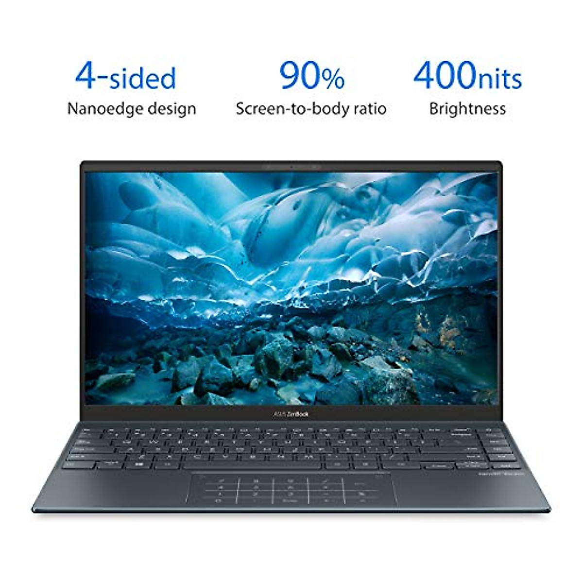 ASUS ZenBook 14 Ultra-Slim Laptop 14” FHD Display, AMD Ryzen 7 5800H CPU, Radeon Vega 7 graphics, 16GB RAM, 1TB PCIe SSD, NumberPad, Windows 11 Pro, Pine Grey, UM425QA-EH74