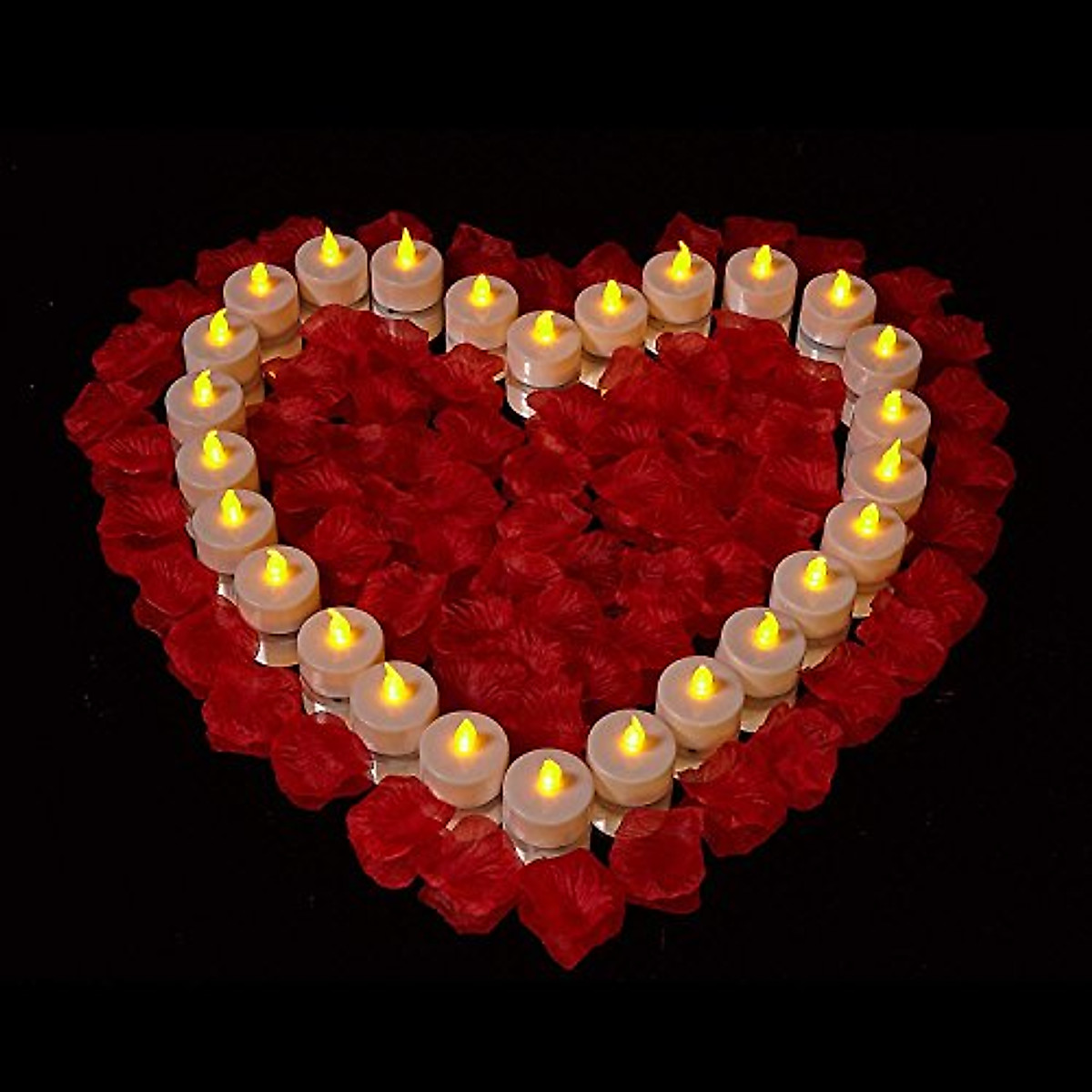 Battery Tea Lights-24 Pack LED Tea Lights Candles Realistic and Bright Flickering Holiday Gift Operated Flameless LED Tea Light for Seasonal & Festival Celebration Warm Yellow Lamp Battery Powered