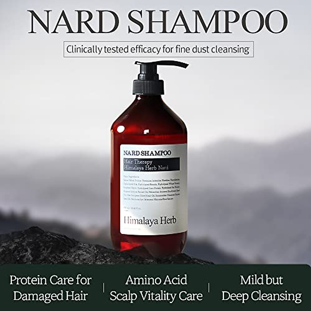 Nard Shampoo and Conditioner Set Signature 33.8 Fl Oz - Strong Vitality from Himalayas - Natural Surfactants giving Soft Cleansing - Argan Olive Jojoba Macadamia Sunflower Oil, Protein, Amino Acids