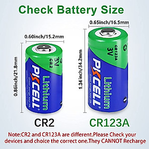 CR123A 3V Lithium Battery 1700mAh 2 Pack, 123 Batteries Lithium, 123A Lithium Batteries 3 Volt High Power, CR123 for High Intensity Flashlight, Home Safety, Security Devices
