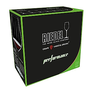 Riedel Performance Pinot Noir Wine Glass (2-Pack) Bundle with Large Microfiber Polishing Cloth and Wine Pourer (4 Items)