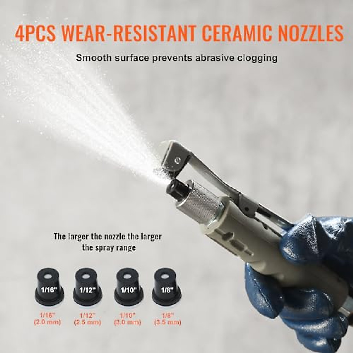 Sand Blaster VEVOR 10Gal Pot Sandblaster, 125 Psi Pressure Sand Blasting Complete Kit for Paint, Stain, Rust Removal and Special Surface Treatment of Material