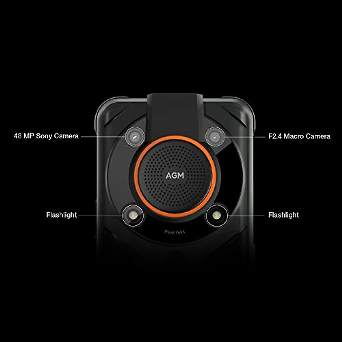 AGM Glory SE Rugged Smartphone Unlocked, Rugged Phone, Snapdragon 480 5G Rugged Smartphone, Rugged Cell Phone 6.53" FHD+, Loud Speaker 6200mAh Battery IP68/IP69K, 8G+128G Dual-LED Torch/NFC/GPS/Black