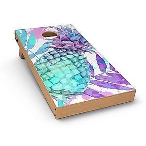 Design Skinz Summer Tropical Skin Set for Cornhole (Skin Only) - Tropical Summer Pineapple v1