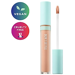 Kaja Liquid Concealer - Don't Settle | Buildable, Lightweight, Light-to-medium Coverage, Color-correcting, 06 Boba Tea, 0.21 Oz