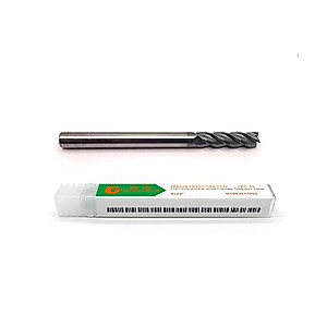 DelitonGude 5/16 x 4inch Extra Long Carbide Tungsten Square CNC End Mill,4 Fultes Suitable for Alloy Steels/Hardened Steels HRC55(Extra Long 5/16)