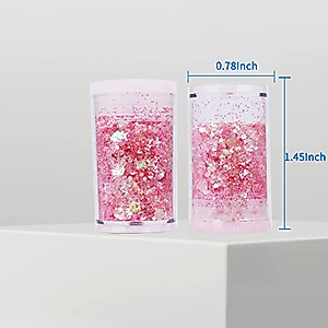 Chunky Fine Mixed Glitter,Set of 45 Colors,Holographic Glitter for Epoxy Resin DIY Craft,Nail Art,Face Eye Hair Make up,Iridescent Sequin Flake Chunky Glitter for Slime Jewelry Tumbler Making