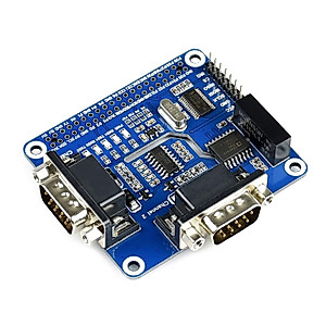 2-Channel Isolated RS232 Expansion HAT for Raspberry Pi 4B/3B+/3B/2B/B+/A+/Zero/Zero W, SC16IS752+SP3232 Dual Chip Convert SPI to RS232 Data Rate up to 921600bps Embed Multi Protection Circuits